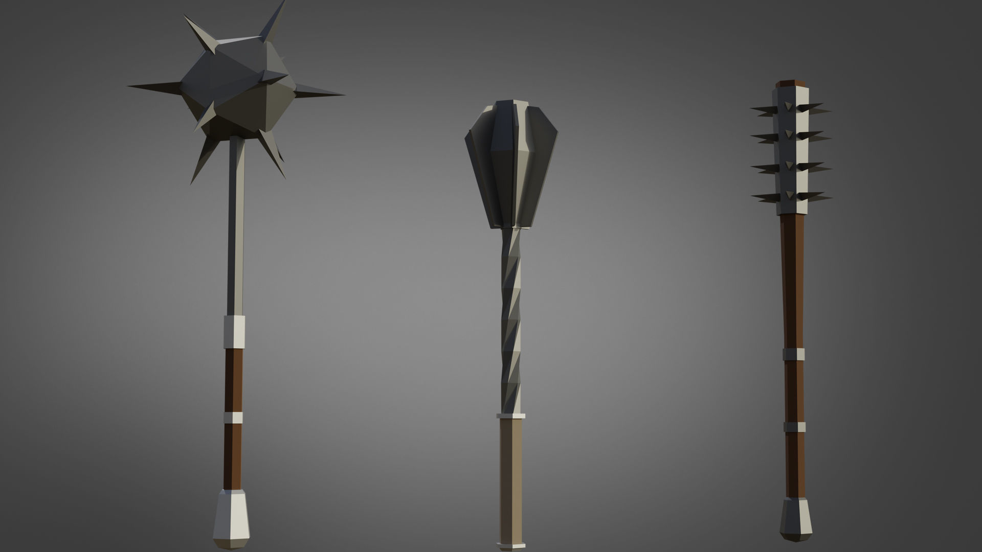 3D model Low-Poly Stylized Medieval Weapons VR / AR / low-poly | CGTrader
