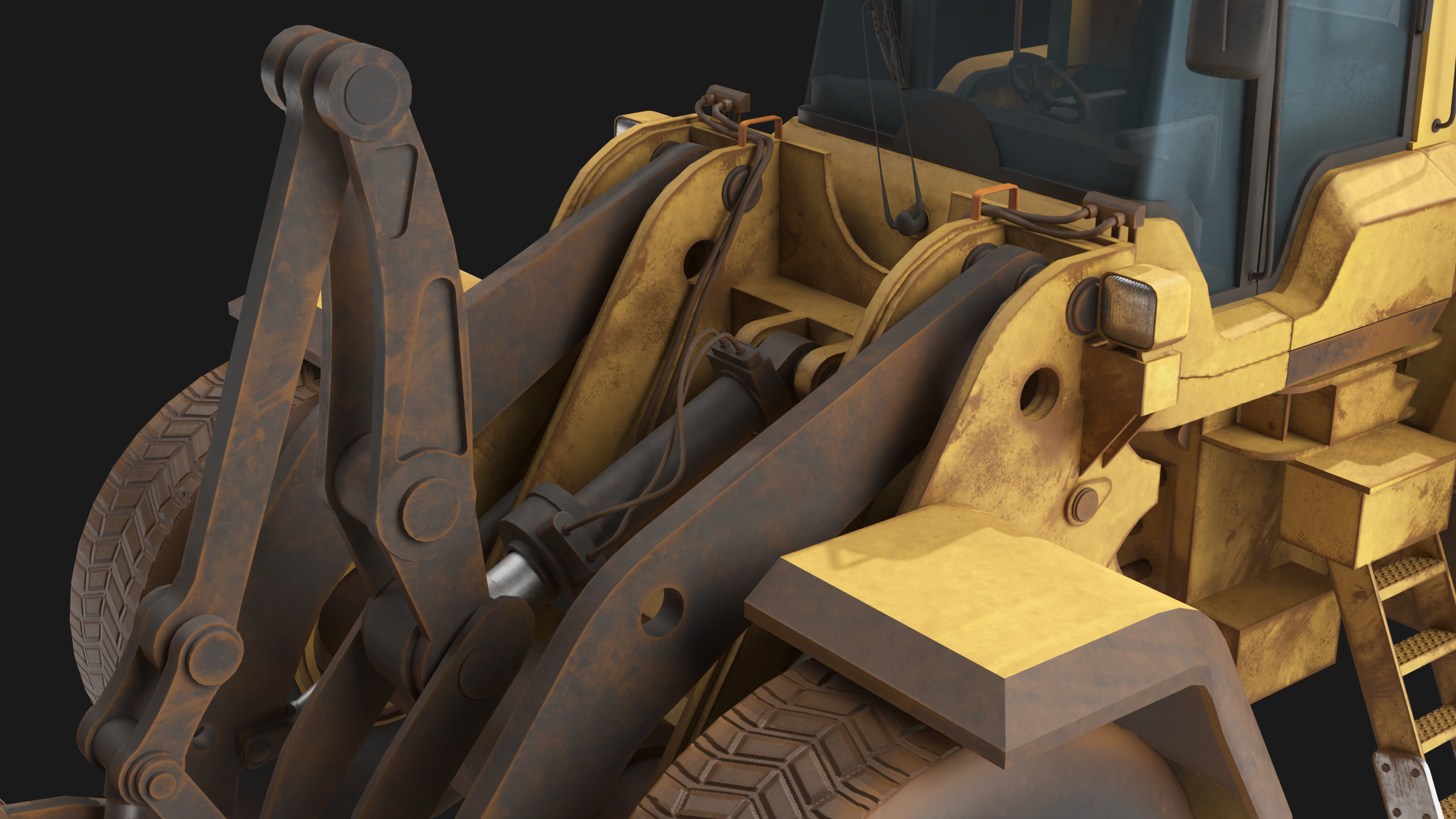 3D model Dirty Mining Truck 02 Wheel Loader All PBR Unity UE Textures VR / AR / low-poly | CGTrader