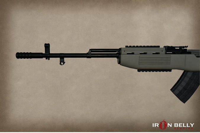 3D model AAA SKS Modern Carbine Assault Rifle VR / AR / low-poly FBX ...