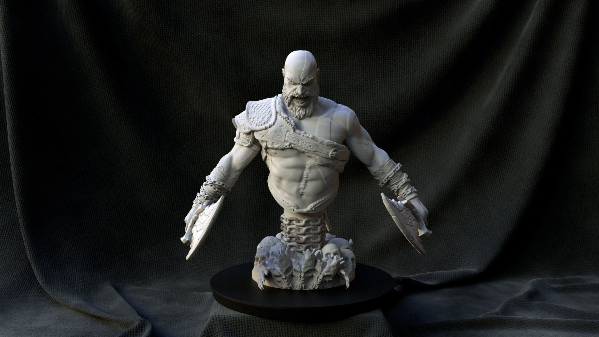 Kratos Bust from God of War Ragnarok 3D model 3D printable | CGTrader