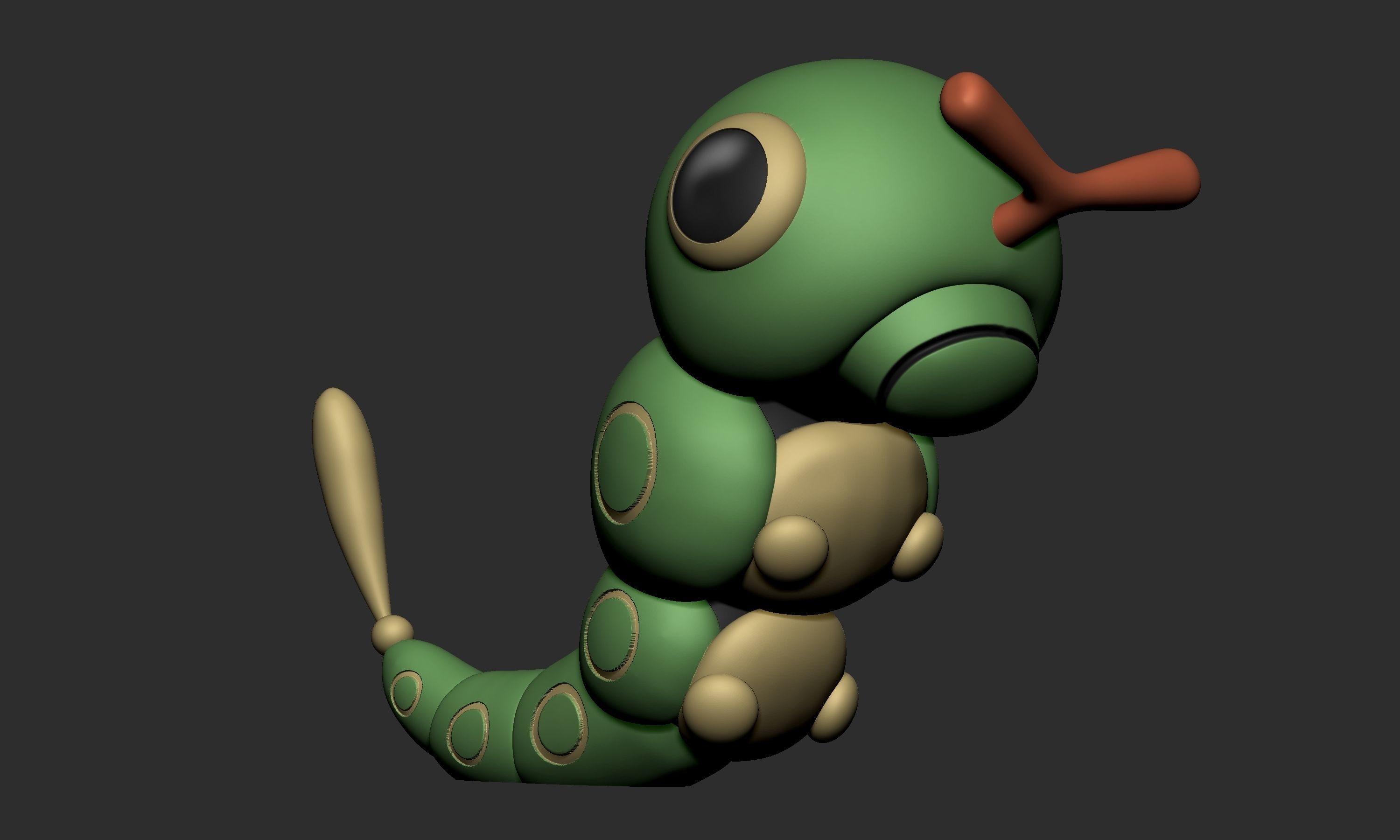 Pokemon - Caterpie with 2 poses 3D model 3D printable | CGTrader