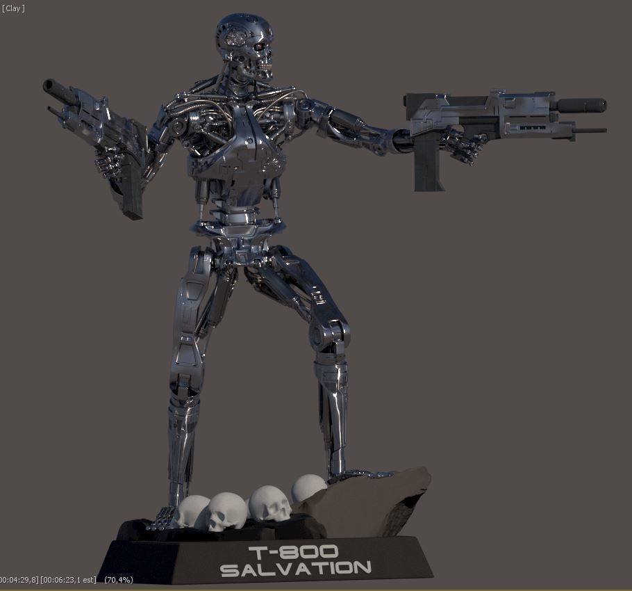 Terminator T-800 Salvation 3D model 3D printable | CGTrader