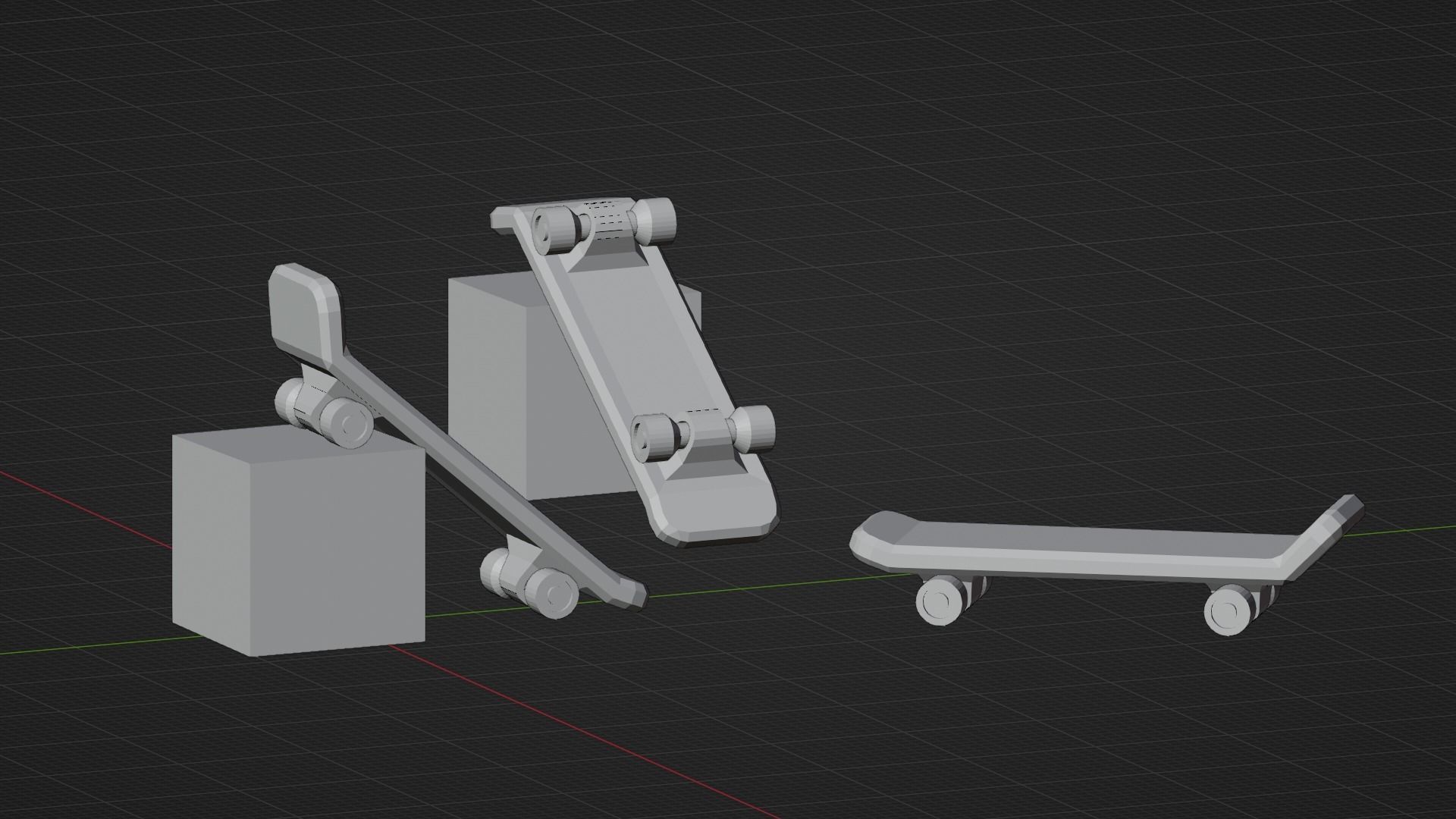 skateboard print in place model 3D model 3D printable | CGTrader