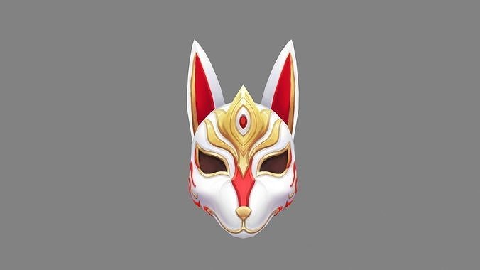 3D model Cartoon fox mask VR / AR / low-poly | CGTrader