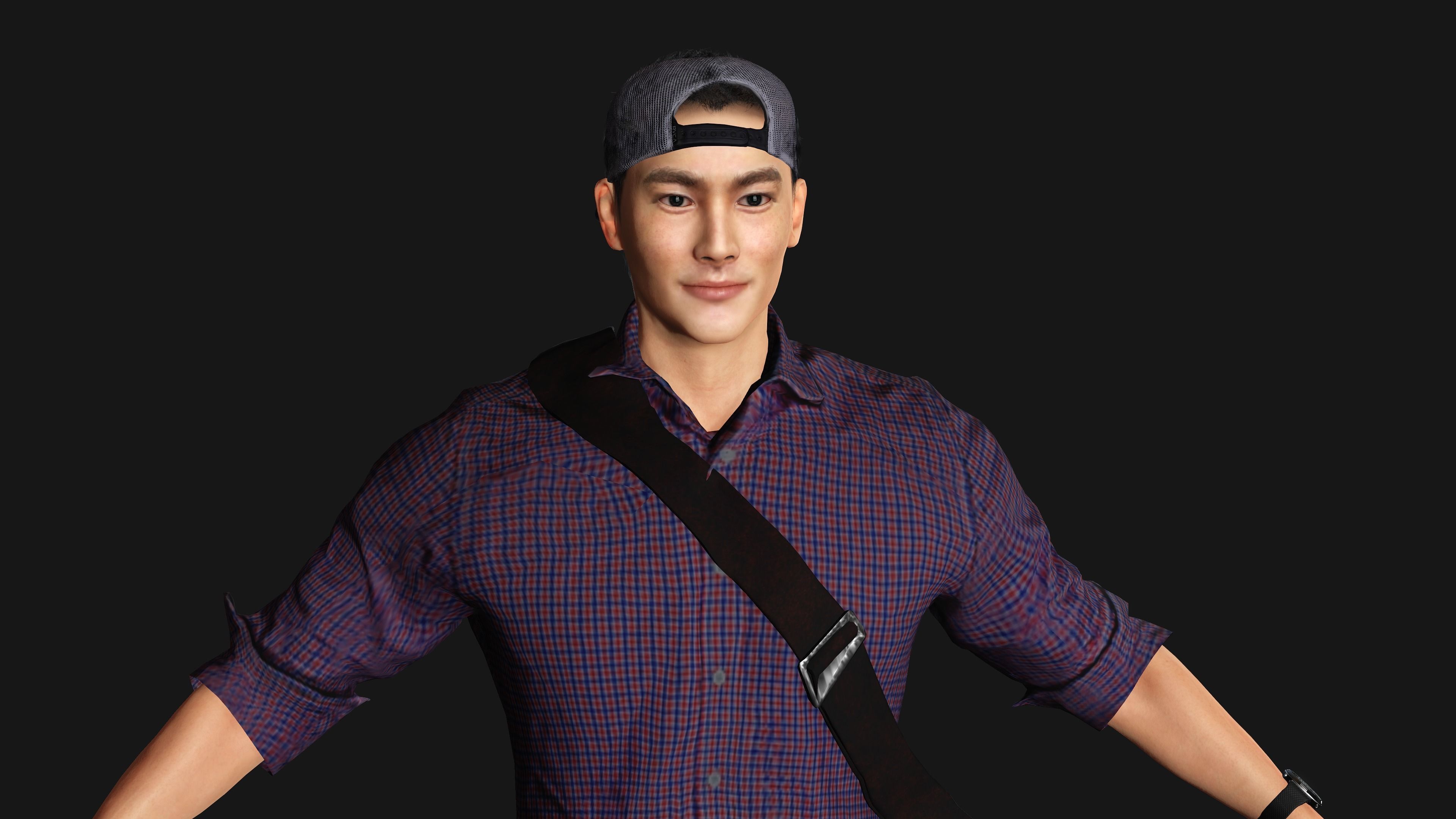 3D model AAA 3D REALISTIC HUMAN MALE CHARACTER - ASIAN KOREAN MAN 02 VR ...