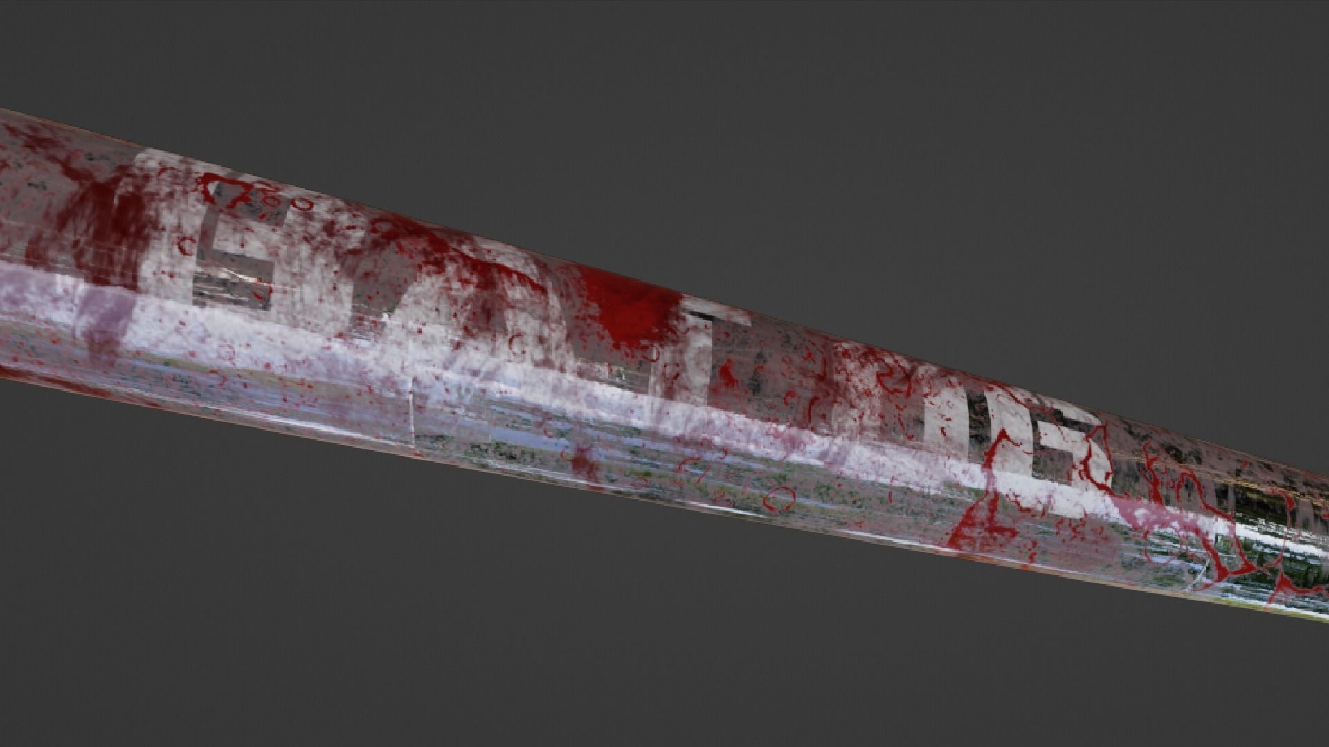 3D model POST APOCALYPTIC MELEE WEAPON NAILED STEEL BAT BLOOD STAINED ...