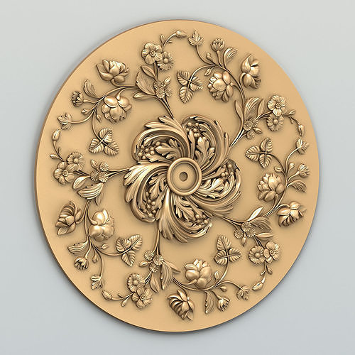Round rosette 049 3D model | CGTrader