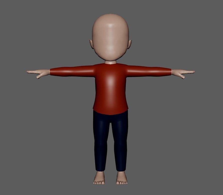 3D model Boy Base Mesh 3D Model - Low-poly 3D model VR / AR / low-poly ...