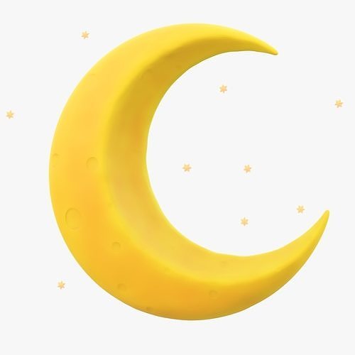 Stylized Crescent Moon 3D model | CGTrader