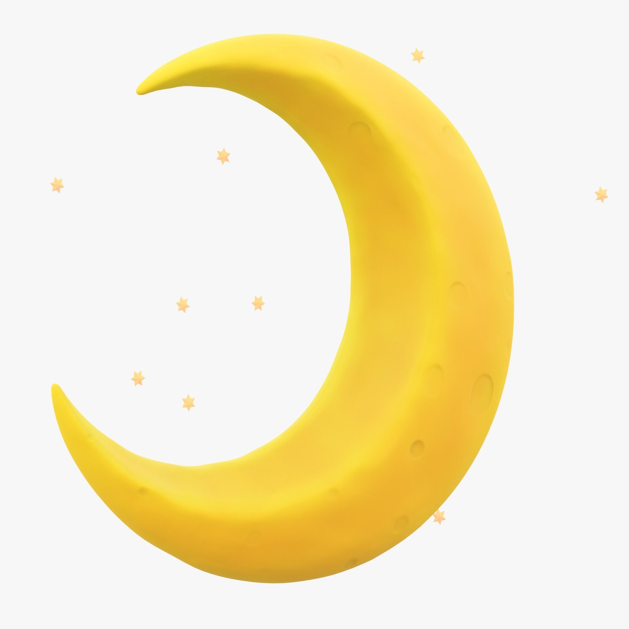 Stylized Crescent Moon 3D model | CGTrader