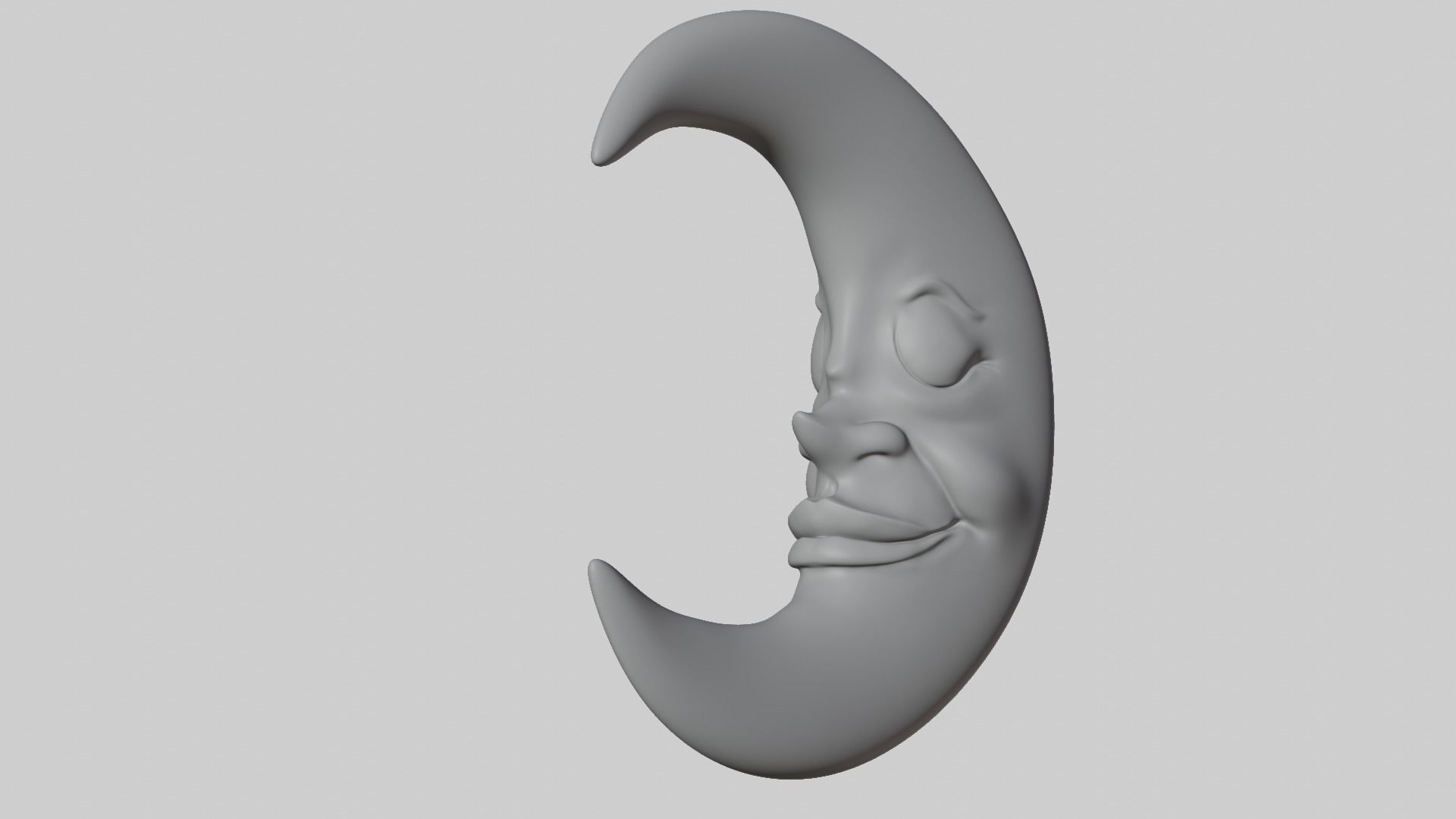 Stylized Cartoon Sculped High poly Moon 3D model 3D model | CGTrader