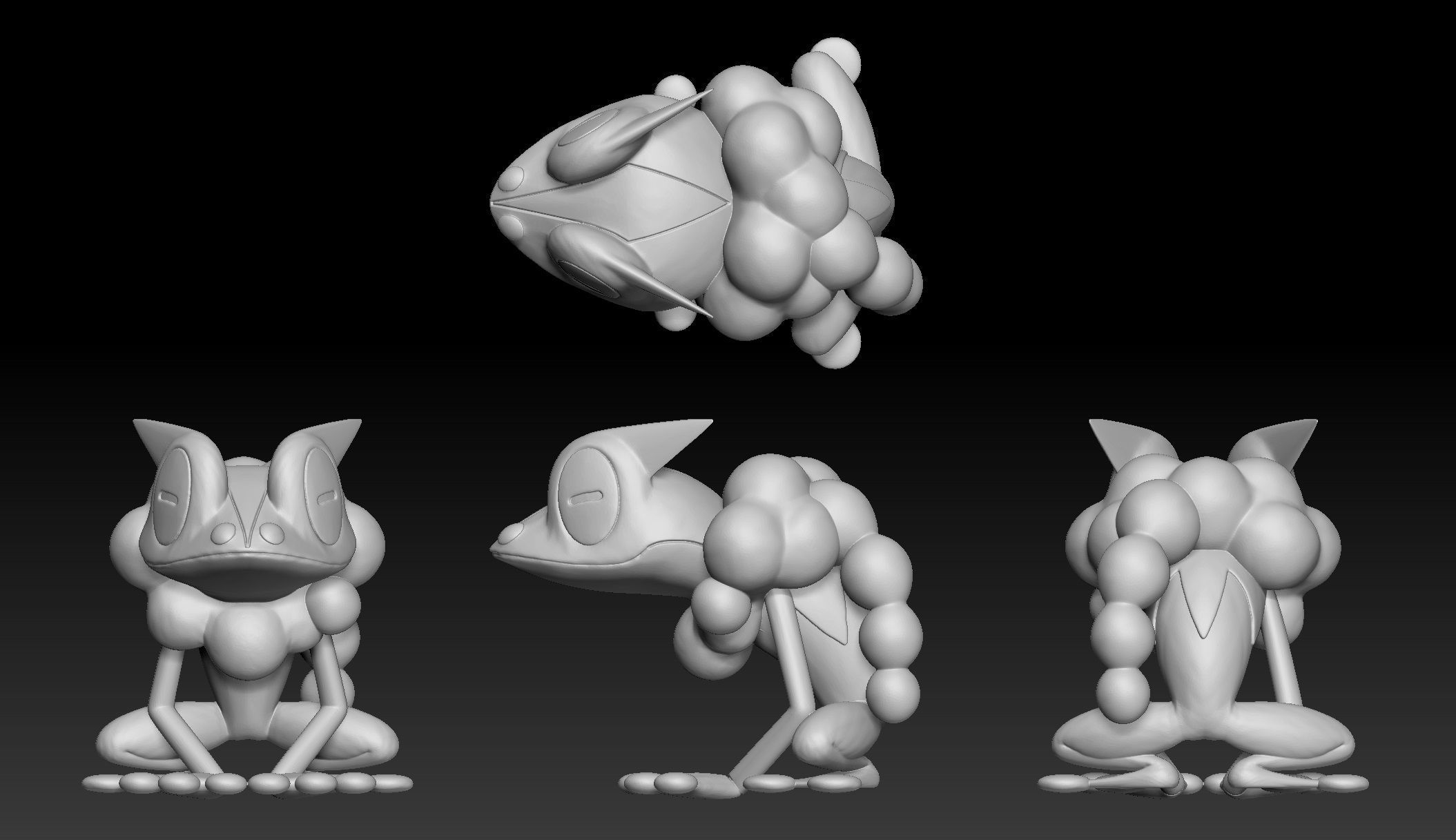 Pokemon Froakie Frogadier Greninja 3D model 3D printable | CGTrader
