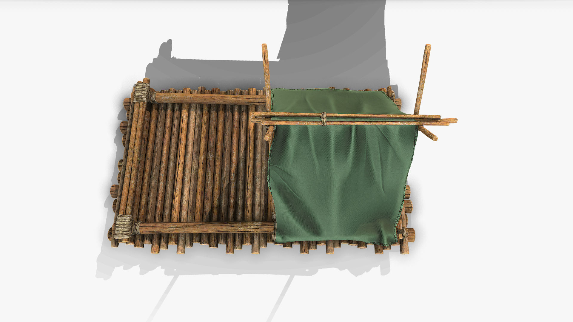 3D model Wooden Raft 1 VR / AR / low-poly | CGTrader