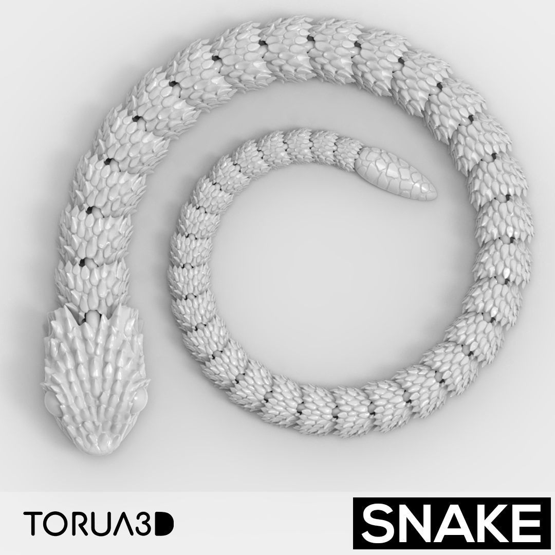 Articulated Snake STL file for 3D Printing 3D model 3D printable | CGTrader