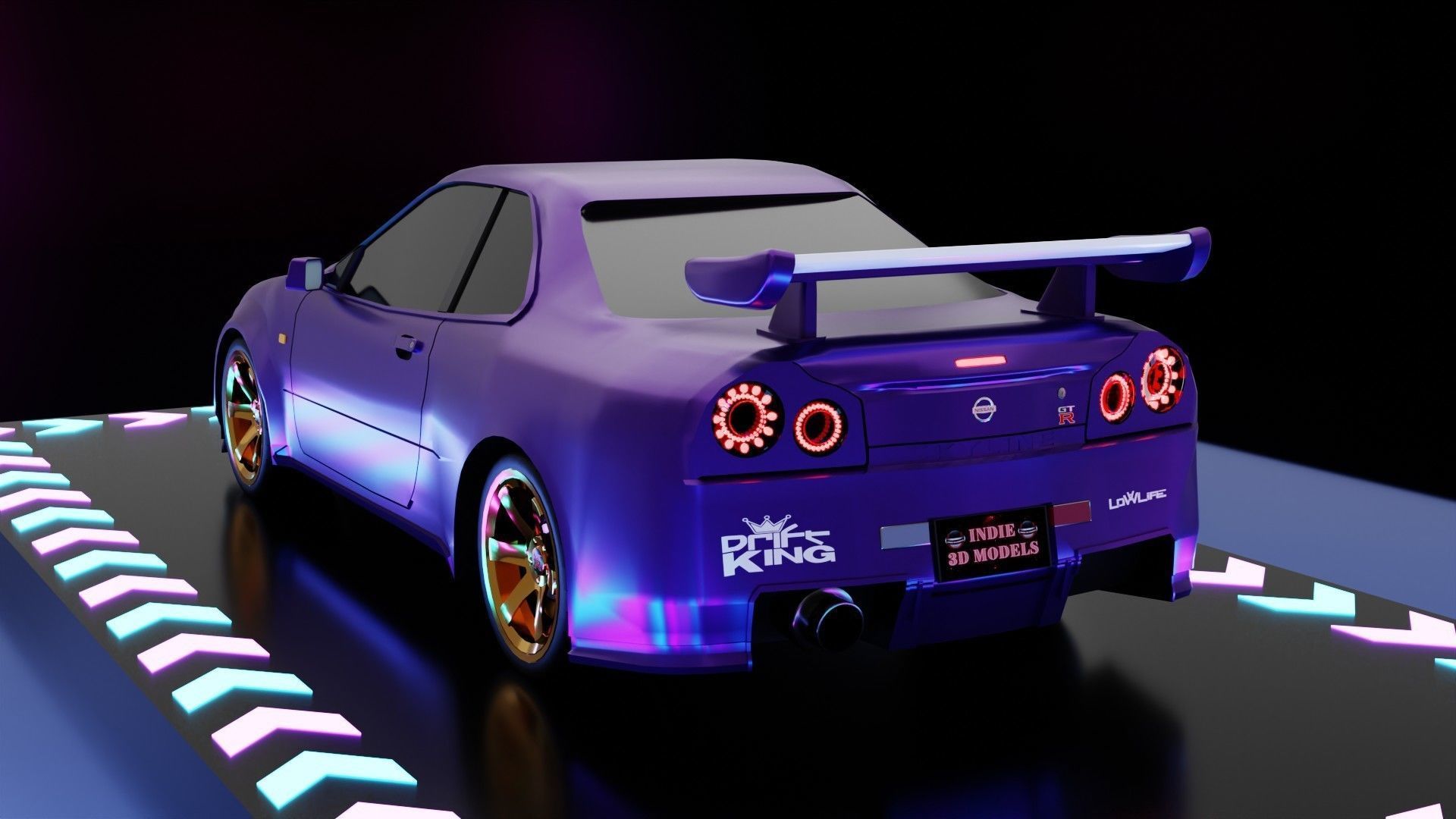 3D model Nissan Skyline R34 GTR V 1999 VR / AR / low-poly | CGTrader
