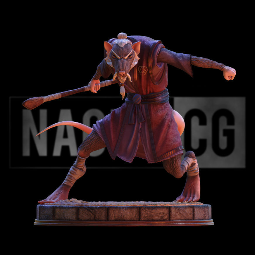 Fan Art Splinter from TMNT - Statue 3D model 3D printable | CGTrader