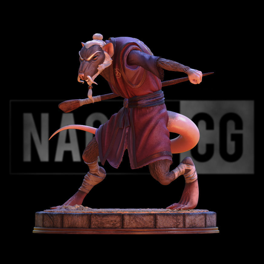 Fan Art Splinter from TMNT - Statue 3D model 3D printable | CGTrader