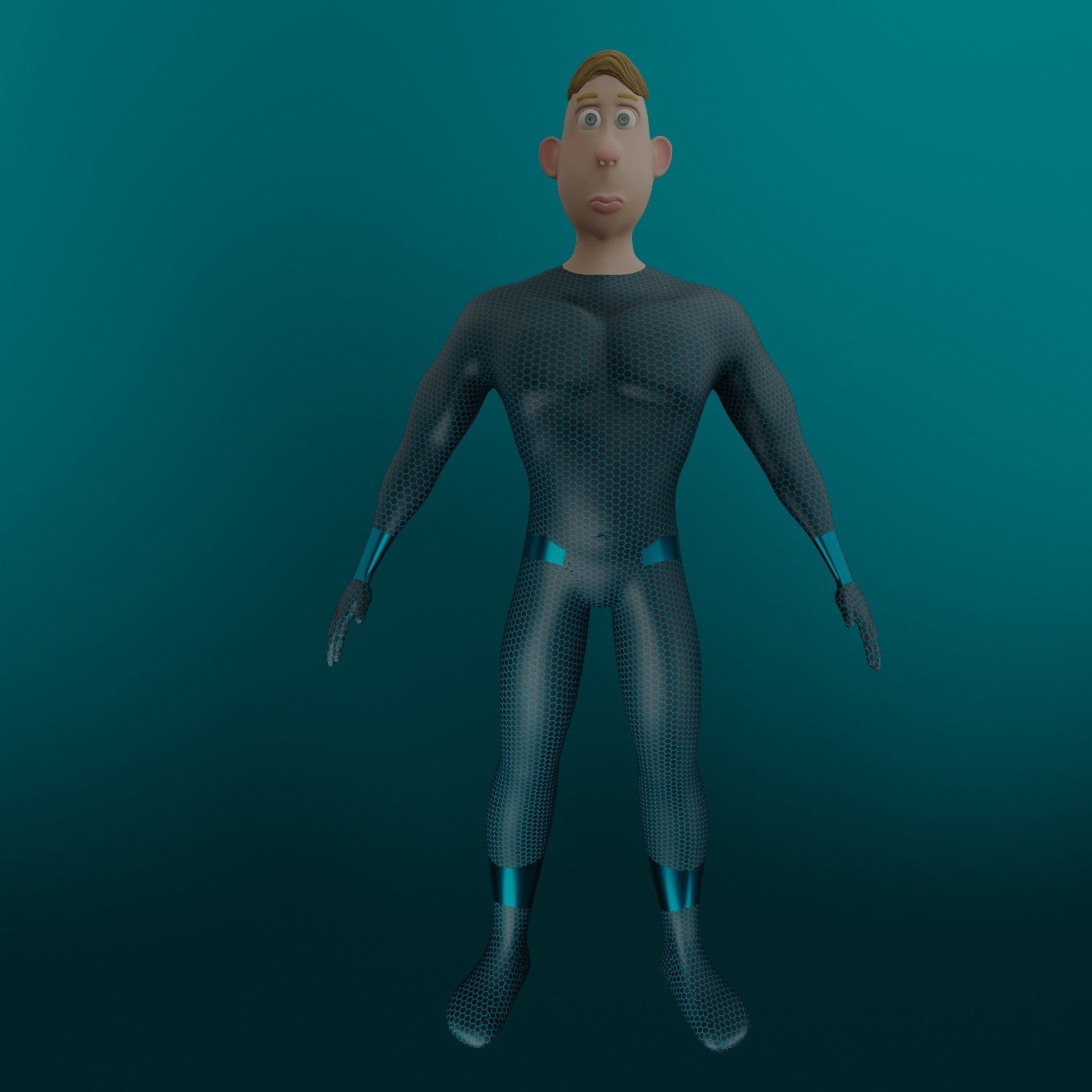 super hero character 3D model rigged | CGTrader