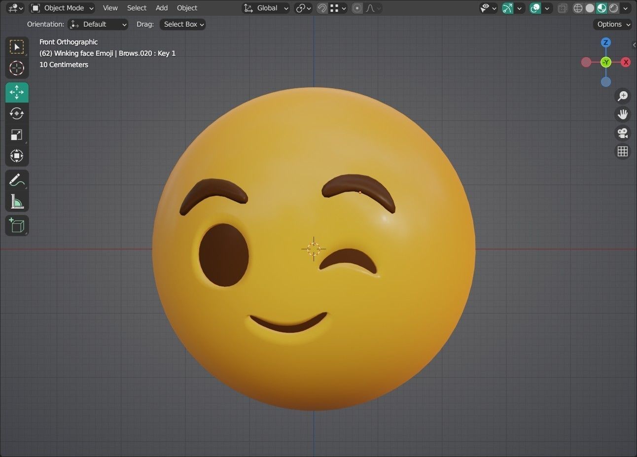 3D model Winking face Animated Emoji VR / AR / low-poly | CGTrader