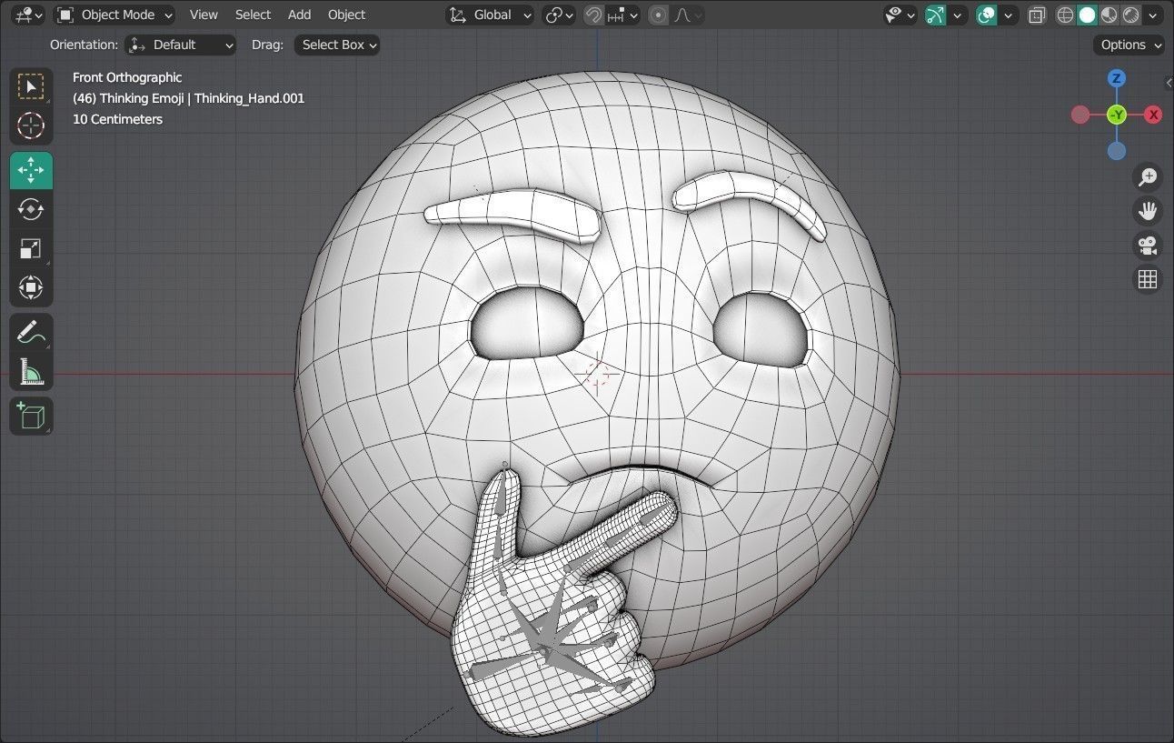 3D model Thinking face Animated Emoji VR / AR / low-poly | CGTrader