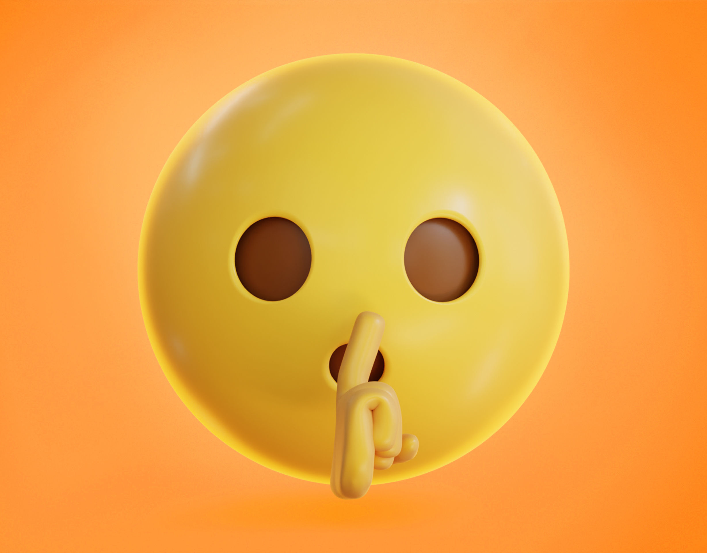 3D model Shushing face Animated Emoji VR / AR / low-poly | CGTrader