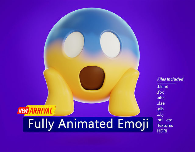 3D model Screaming in fear Animated Emoji VR / AR / low-poly | CGTrader