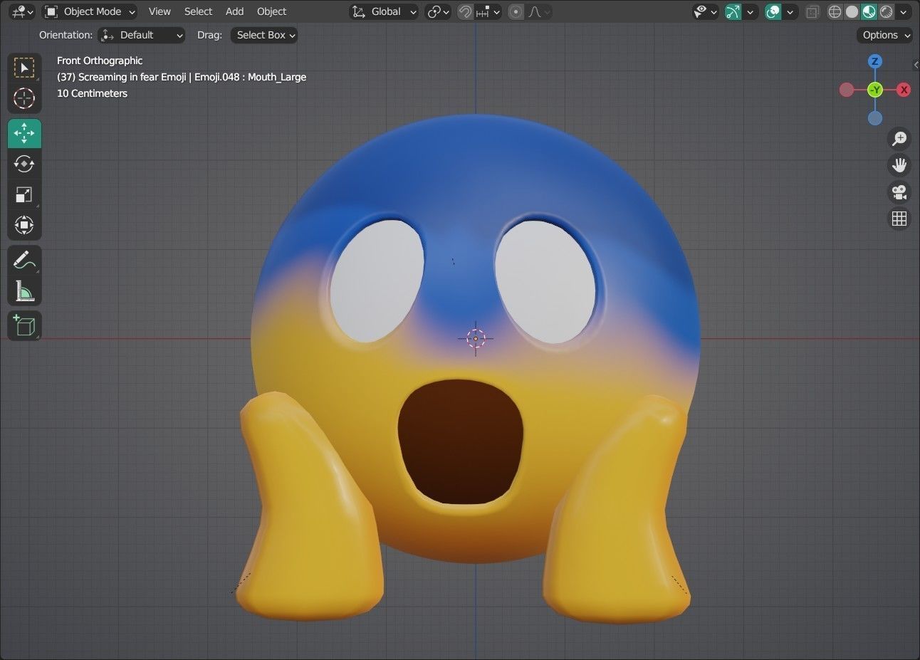 3D model Screaming in fear Animated Emoji VR / AR / low-poly | CGTrader
