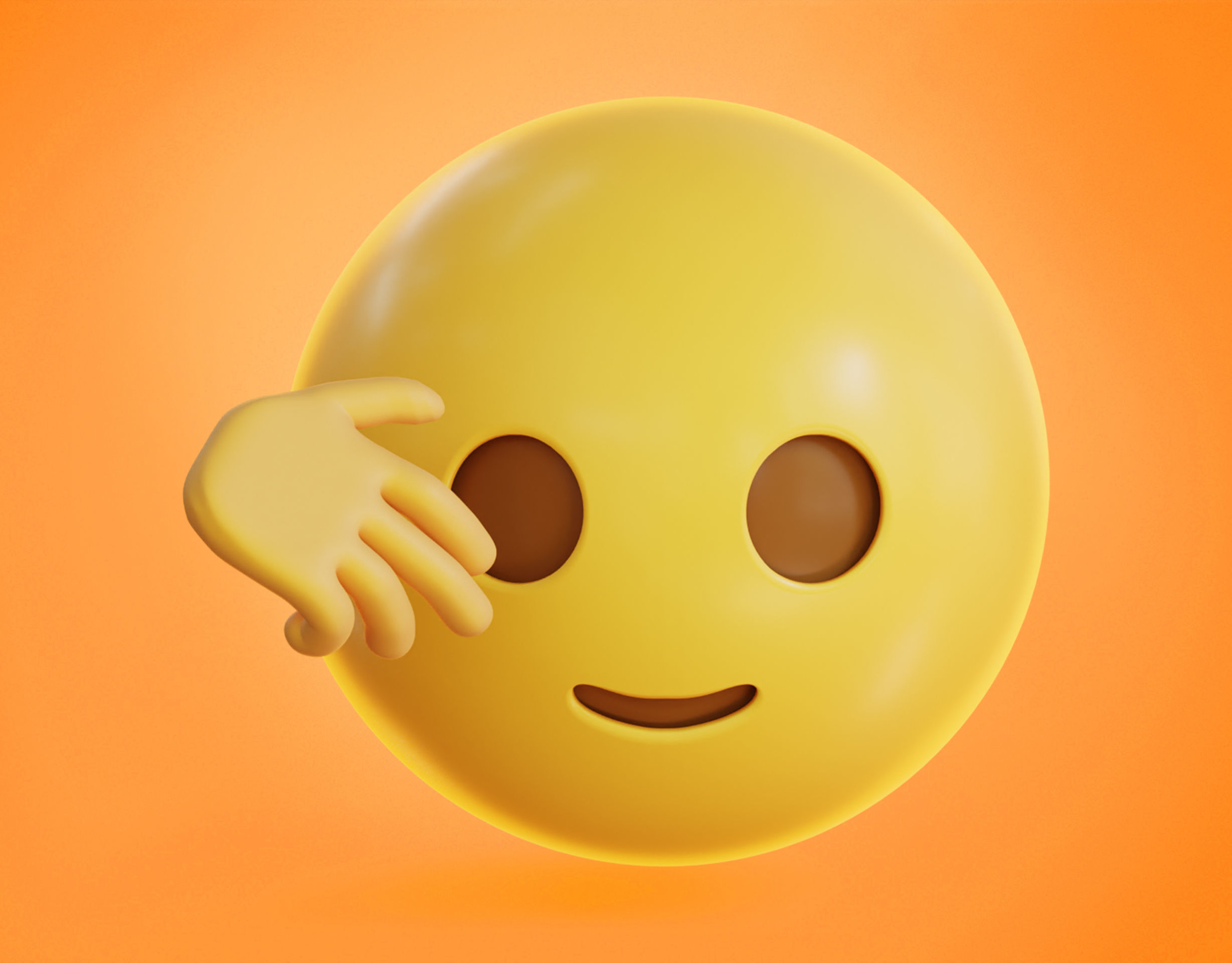 3D model Saluting face Animated Emoji VR / AR / low-poly | CGTrader