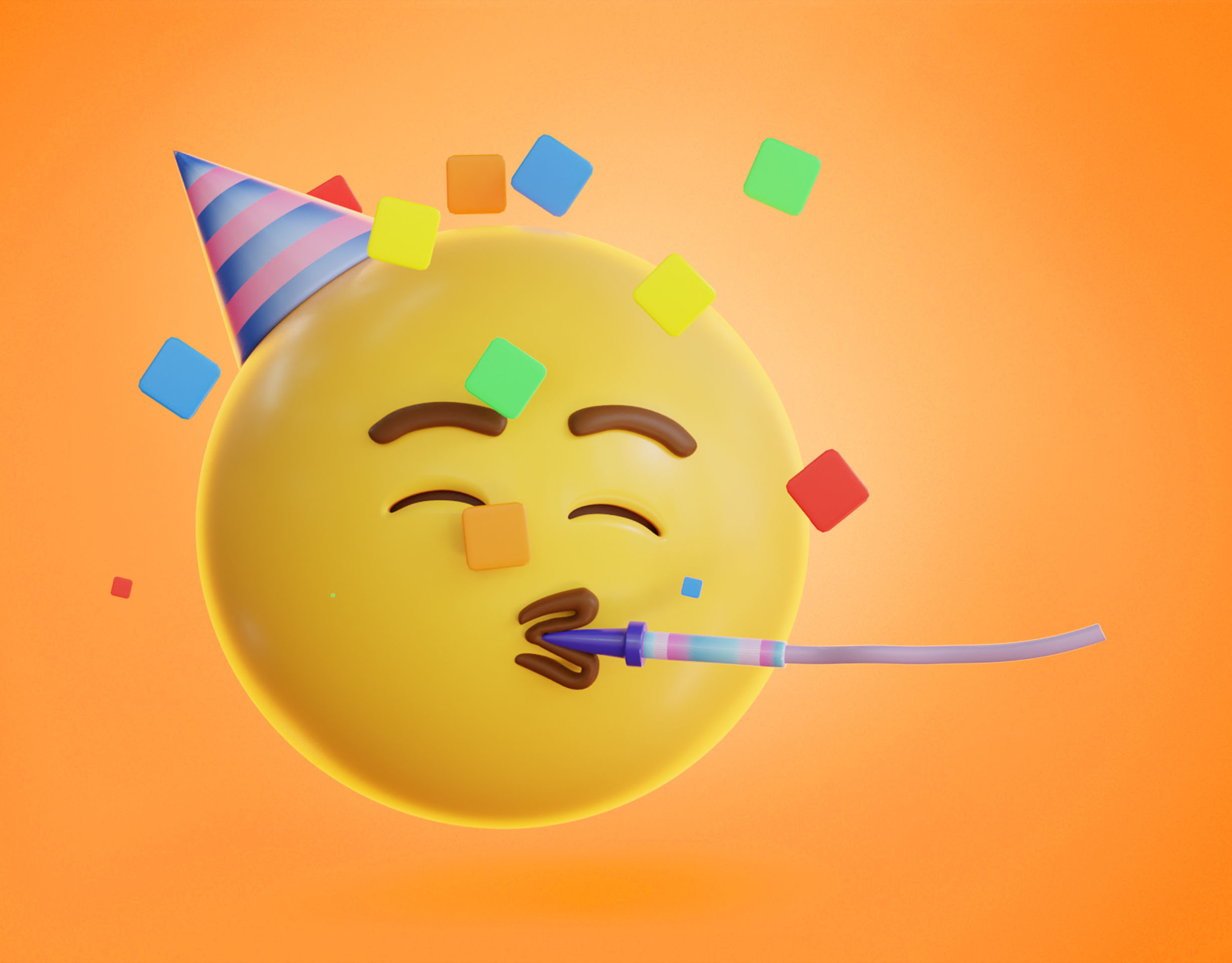 3D model Party Face Animated Emoji VR / AR / low-poly | CGTrader