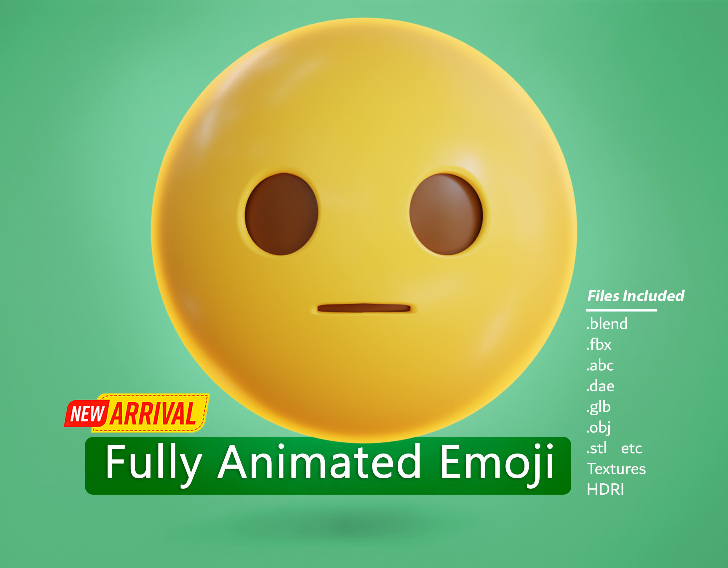 3D model Neutral Face Animated Emoji VR / AR / low-poly | CGTrader