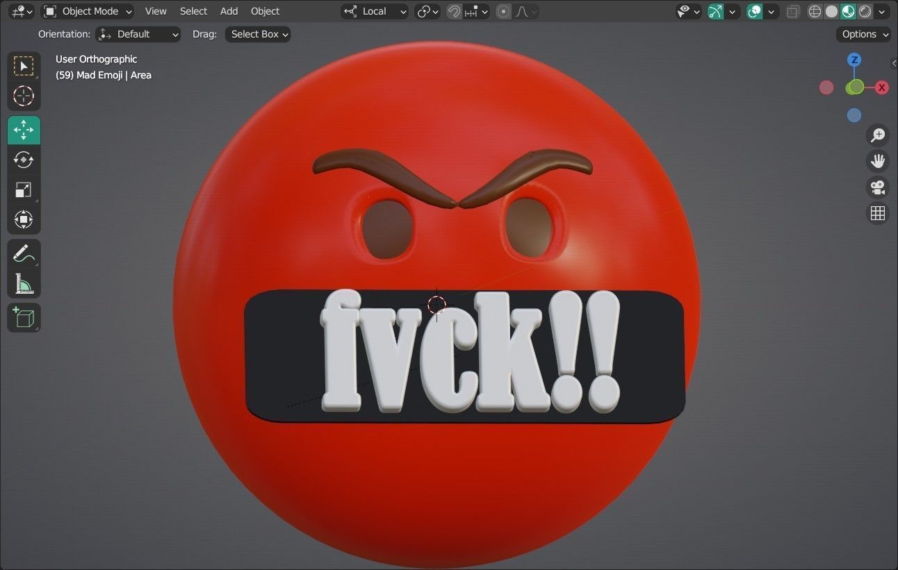 3D model Mad face Animated Emoji VR / AR / low-poly | CGTrader