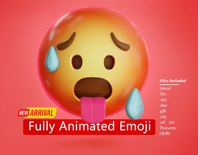 3D model Hot face Animated Emoji VR / AR / low-poly | CGTrader