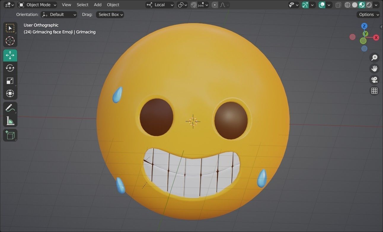 3D model Grimacing face Animated Emoji VR / AR / low-poly | CGTrader