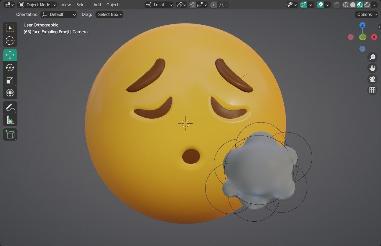 3D model face Exhaling Animated Emoji VR / AR / low-poly | CGTrader