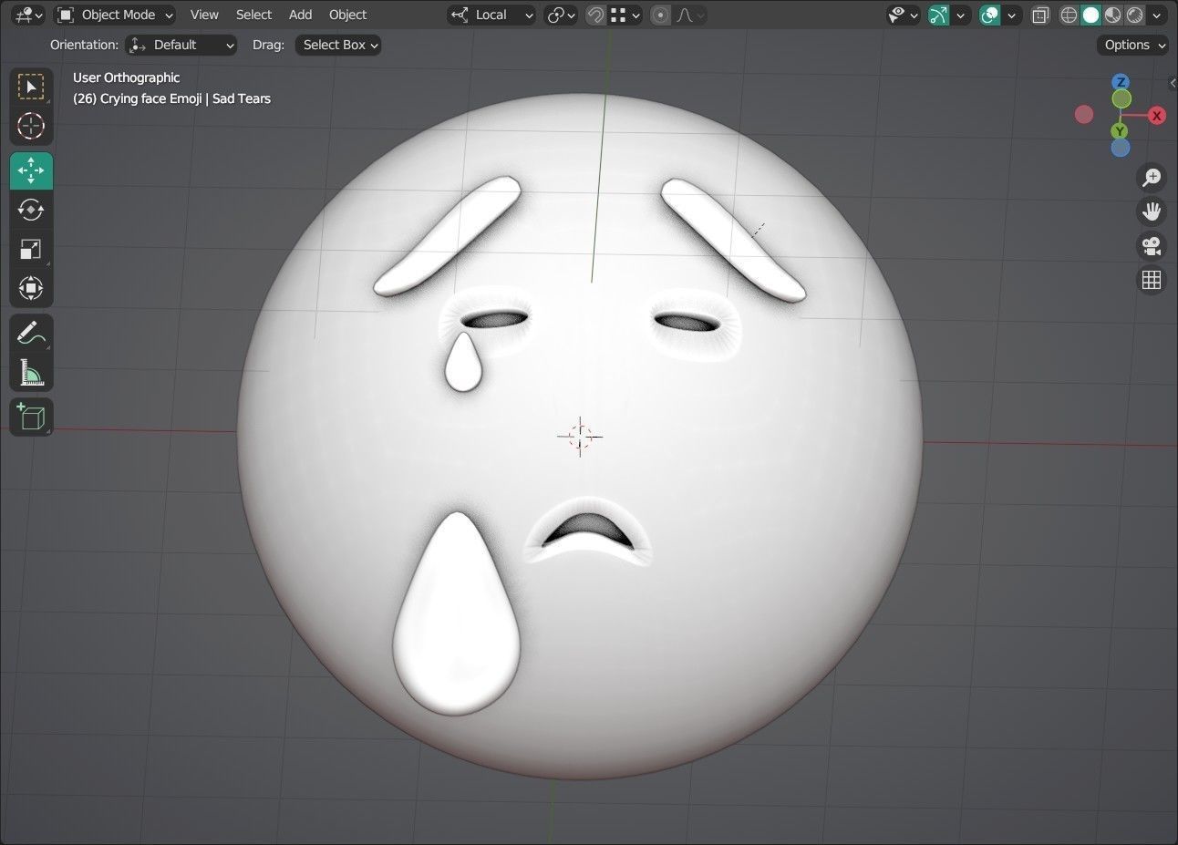 3D model Crying face Animated Emoji VR / AR / low-poly | CGTrader