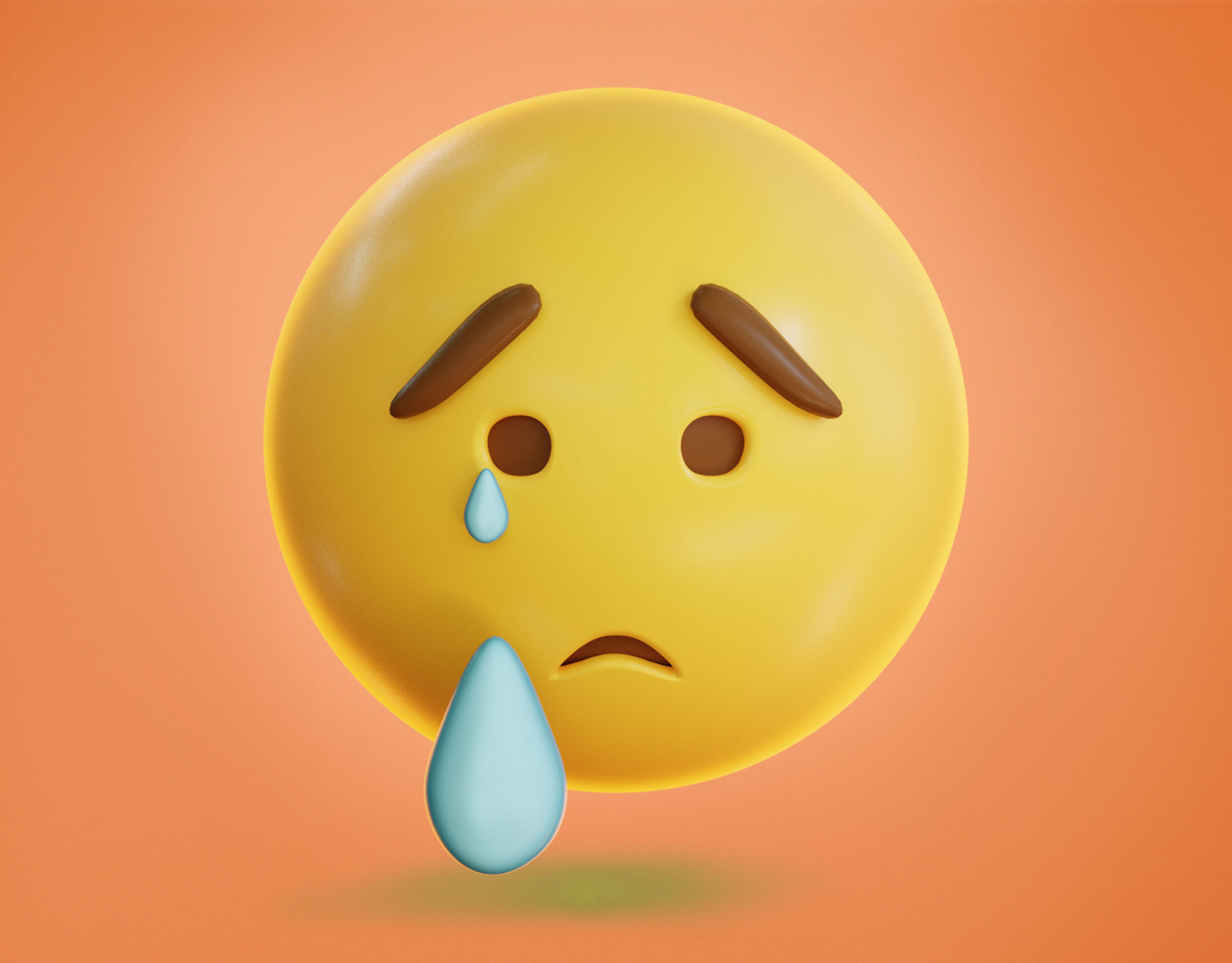 3D model Crying face Animated Emoji VR / AR / low-poly | CGTrader