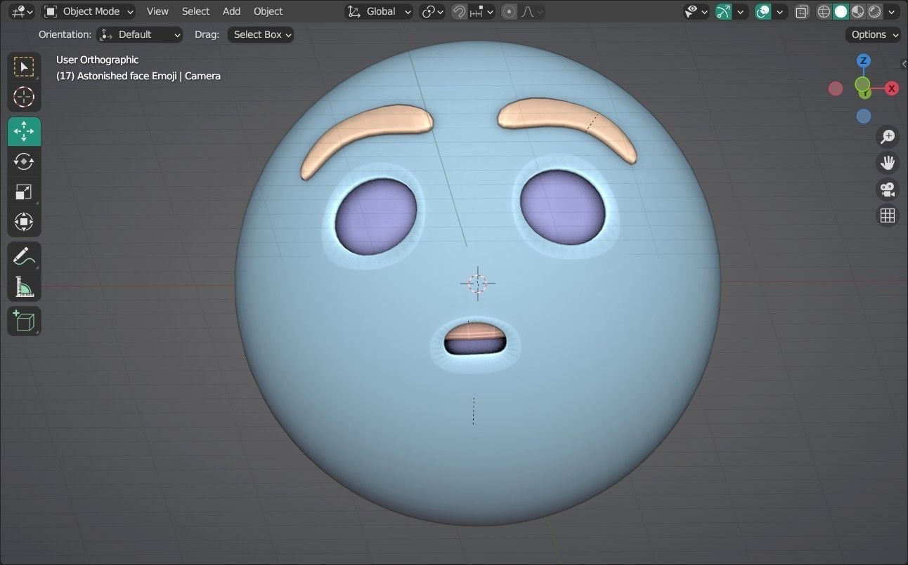 3D model Astonished face Animated Emoji VR / AR / low-poly | CGTrader