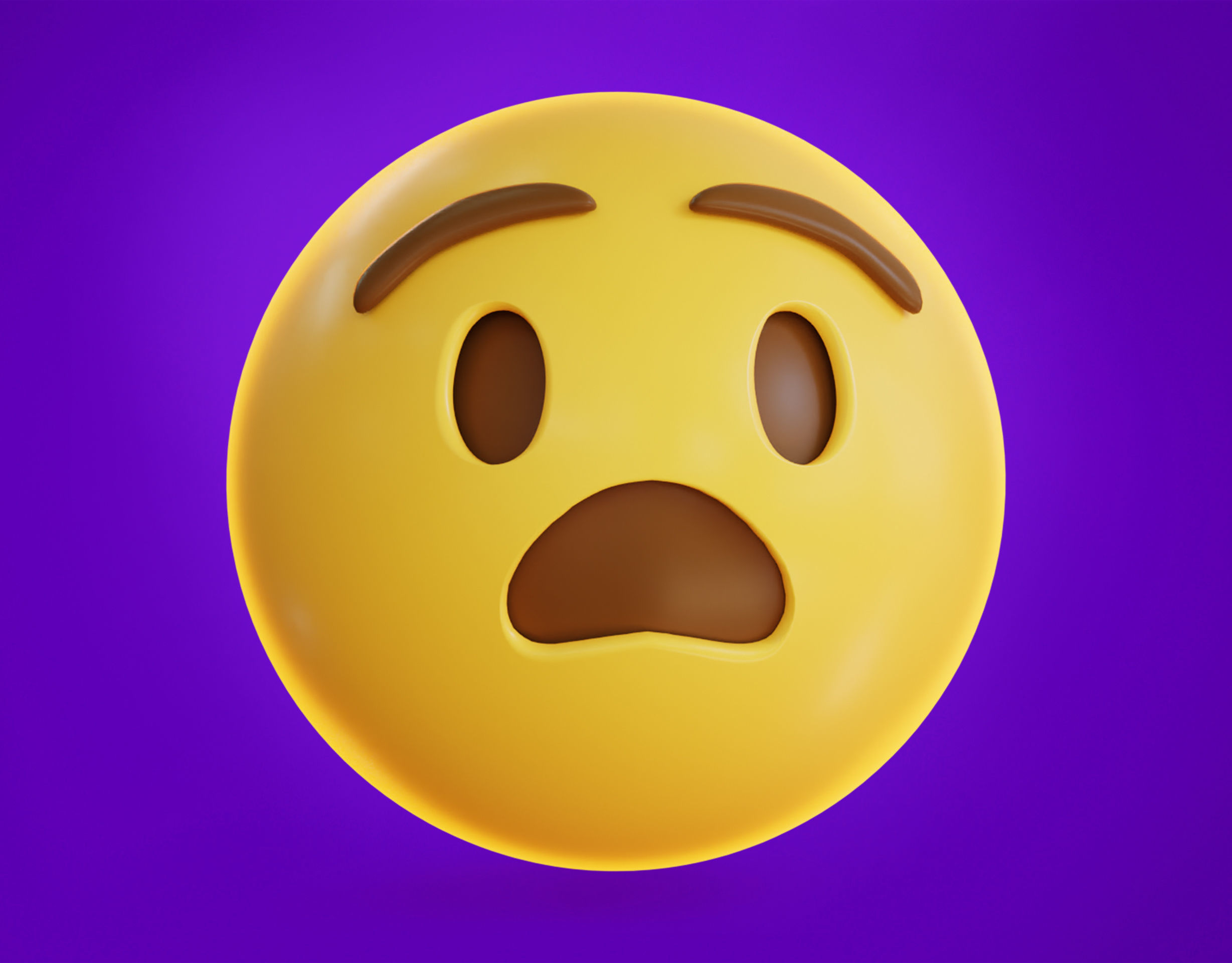 3D model Anguished face Animated Emoji VR / AR / low-poly | CGTrader