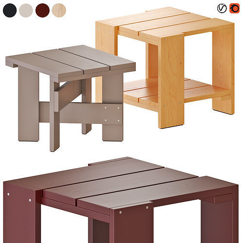Hay Crate Tables 3D model | CGTrader