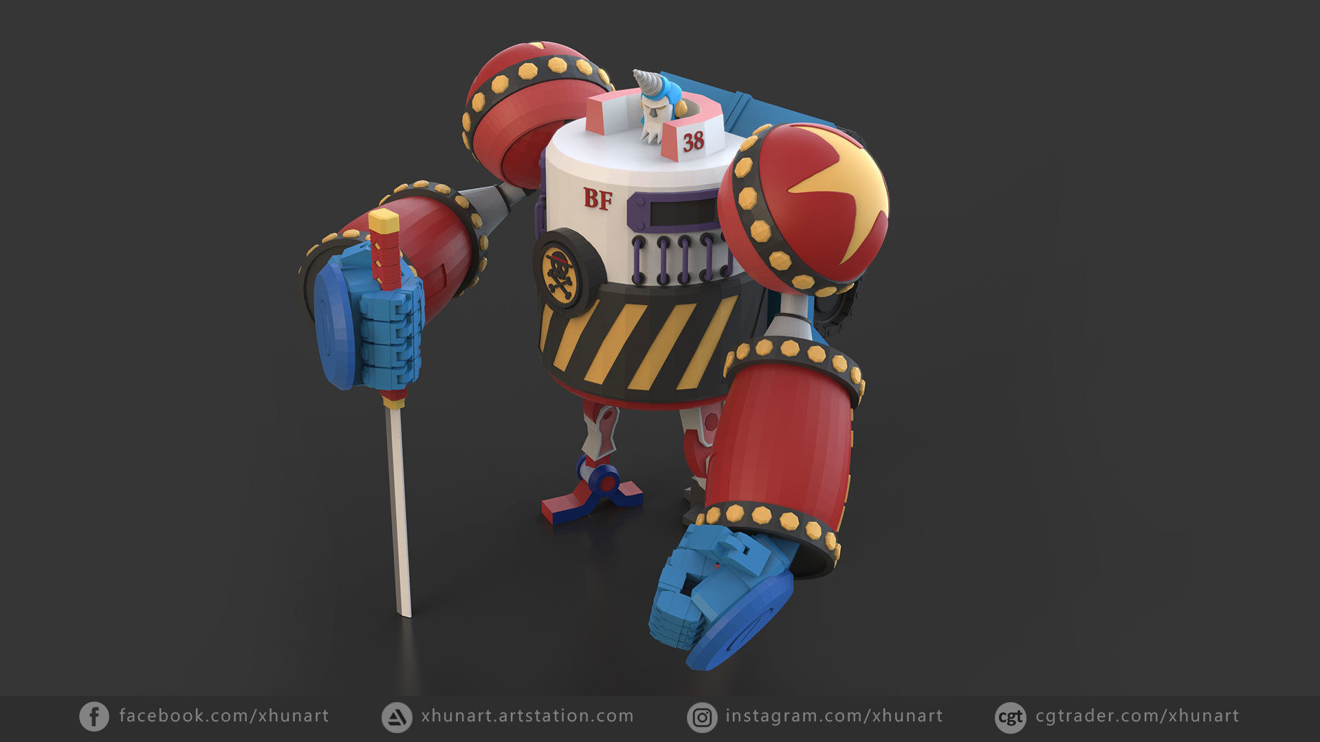 General Franky One Piece Stl 3d Model 3d Printable Cgtrader
