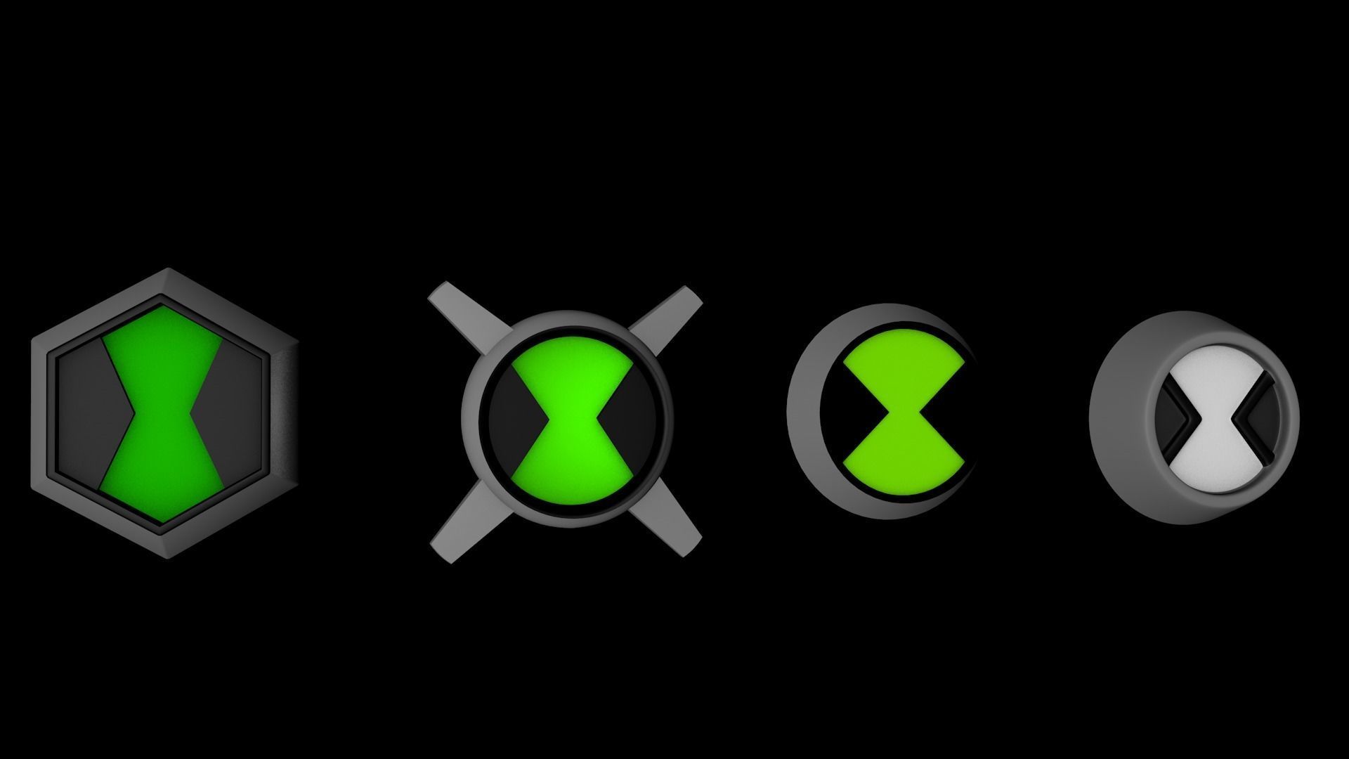 Ben 10 Omnitrix Badges - 3d Printable STL 3D model 3D printable | CGTrader