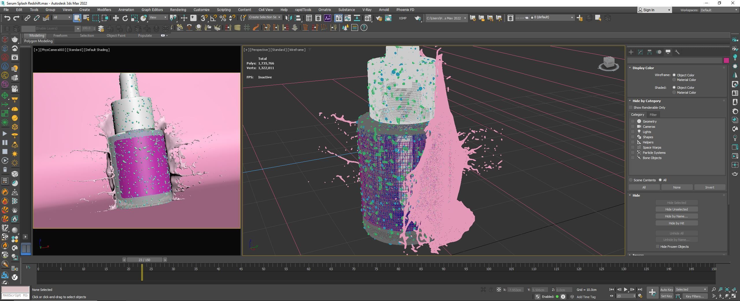 Cosmetics Serum Splash 3D model animated | CGTrader