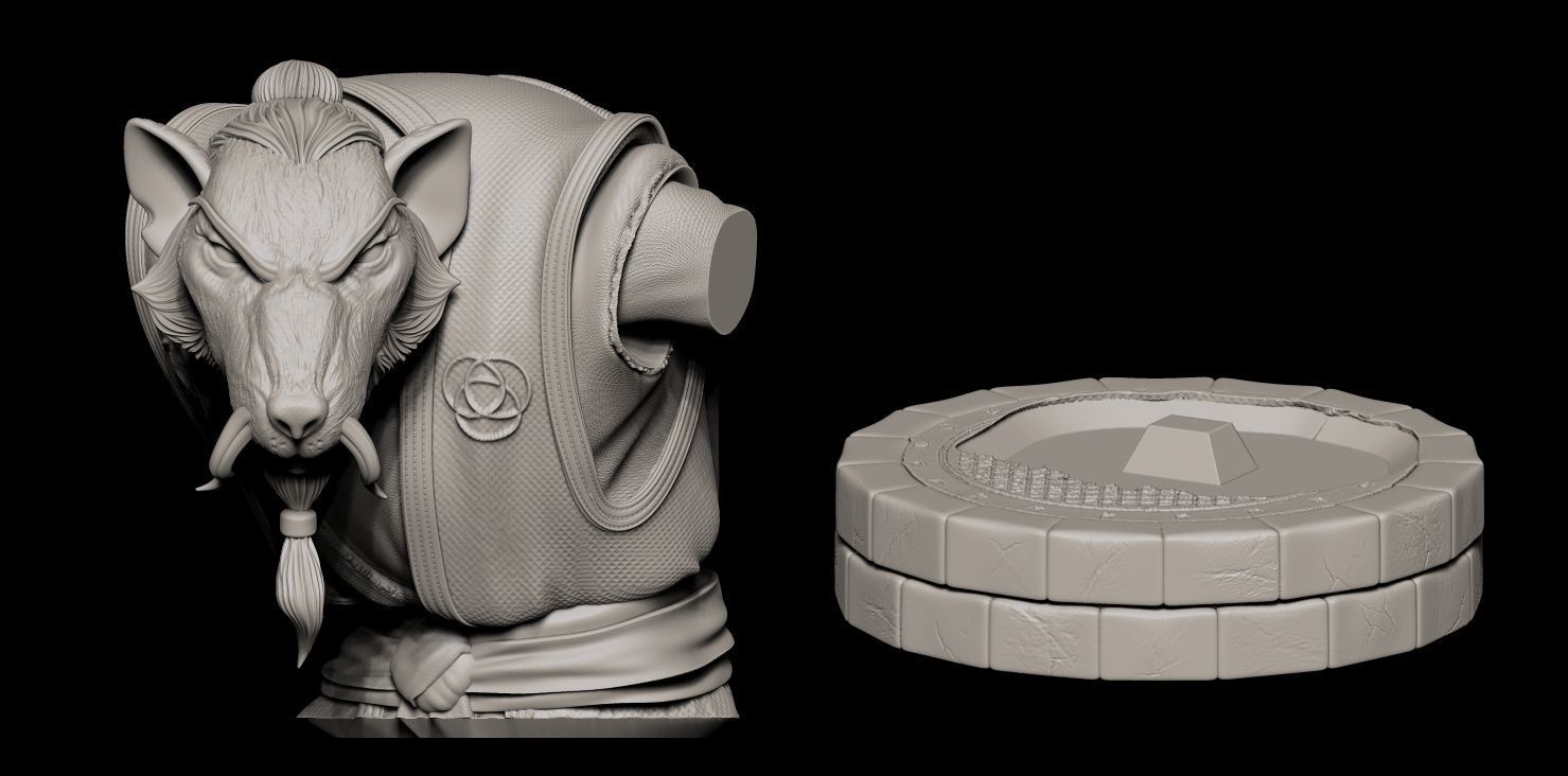 Fan Art Splinter from TMNT - Bust Version 3D model 3D printable | CGTrader