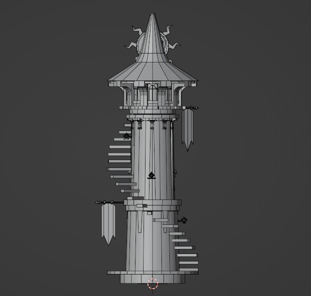 3D model Low poly Fantasy Tower VR / AR / low-poly | CGTrader