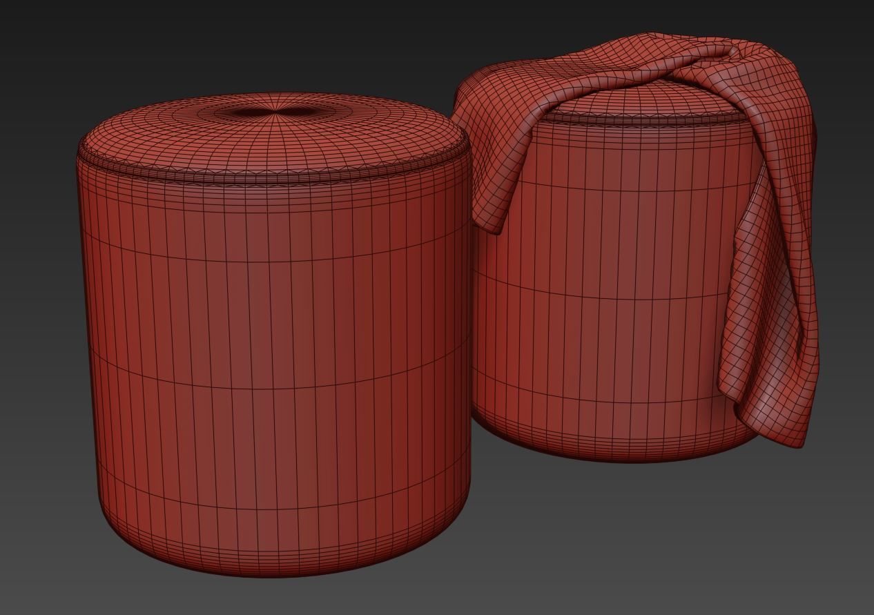 Cilo Leather Ottoman by Article 3D model | CGTrader
