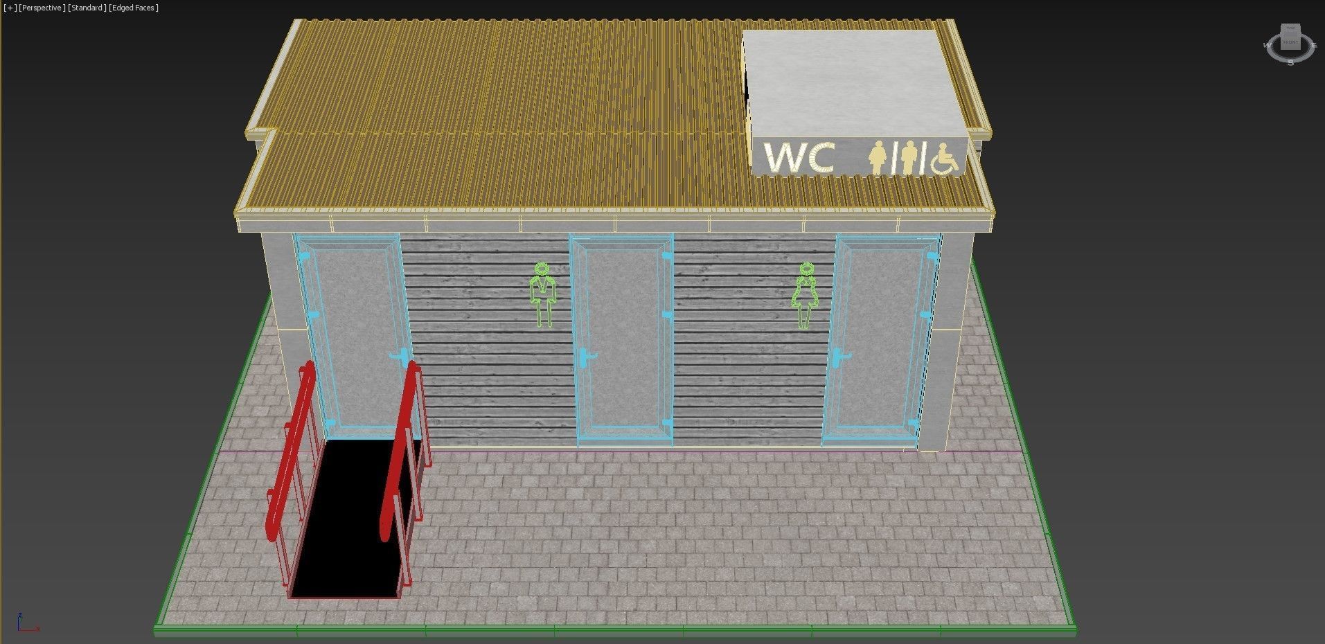 Public toilet 3D model | CGTrader