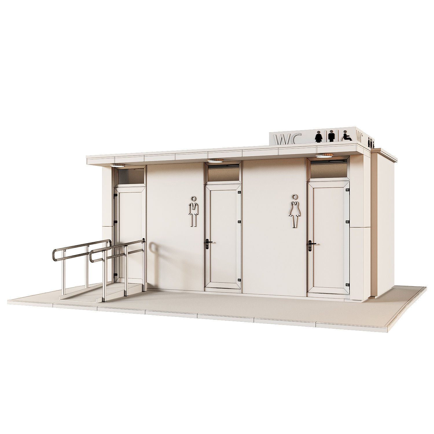 Public toilet 3D model | CGTrader