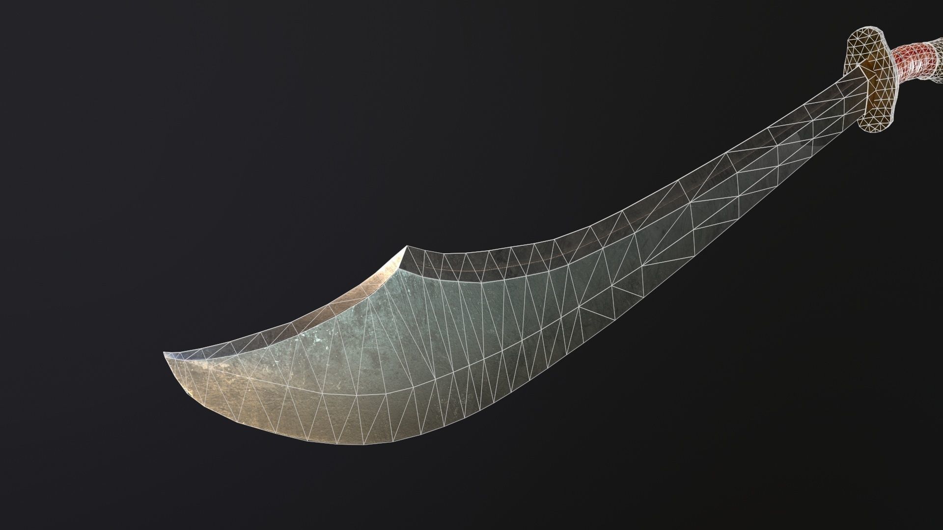 3D model Chinese Broad Sword PBR VR / AR / low-poly | CGTrader
