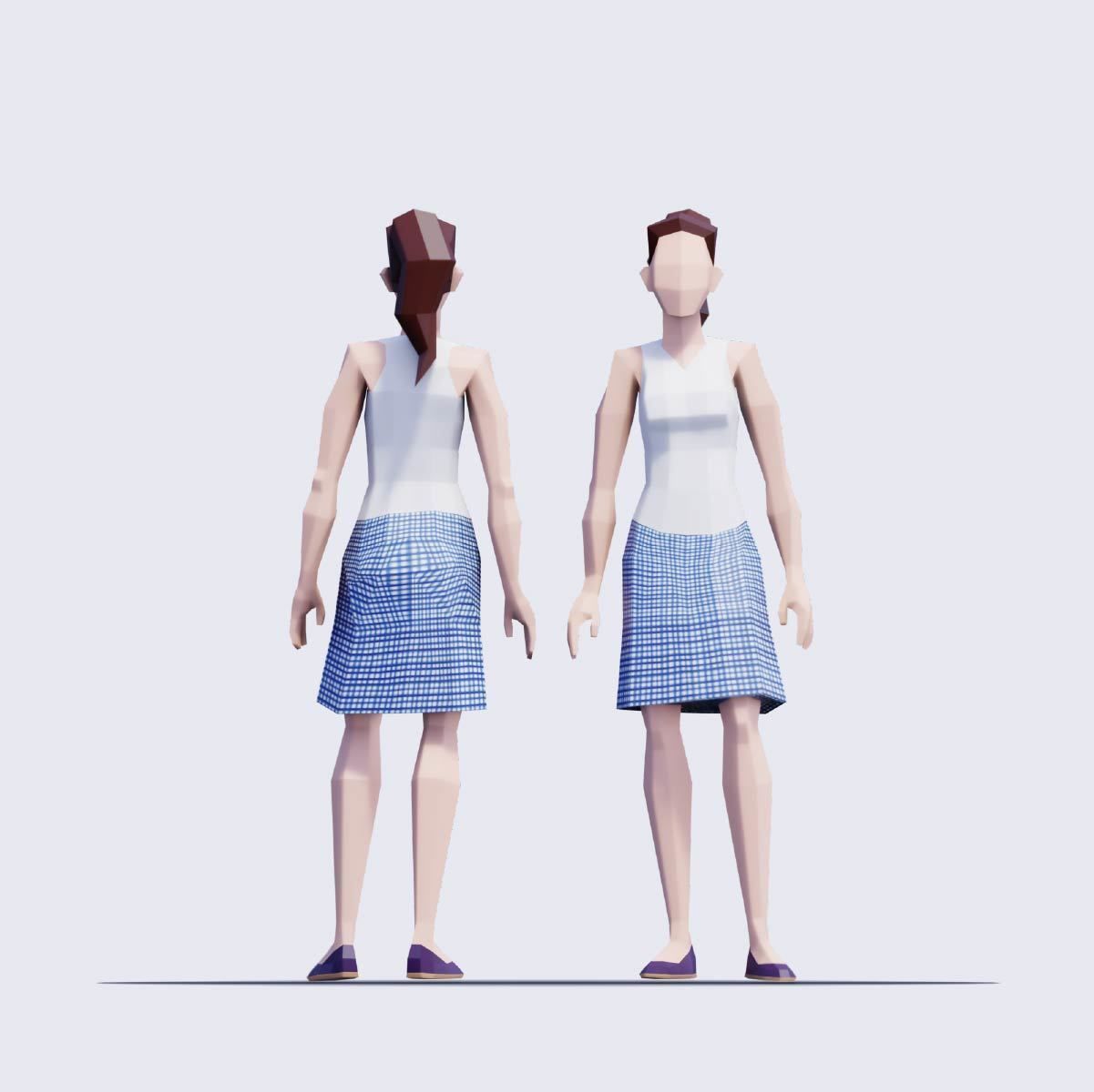 3D model Spring People - Animated and Rigged VR / AR / low-poly | CGTrader