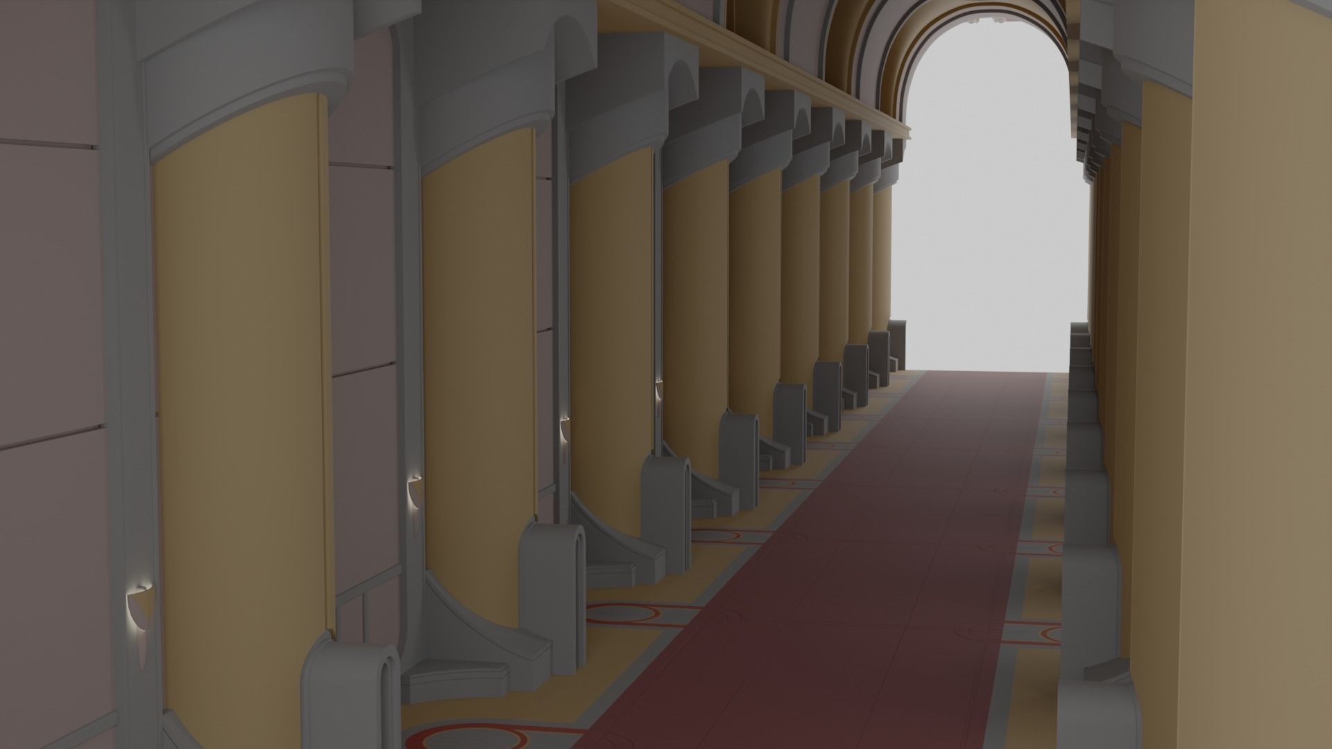Jedi Temple Hallway Pack 3D model | CGTrader